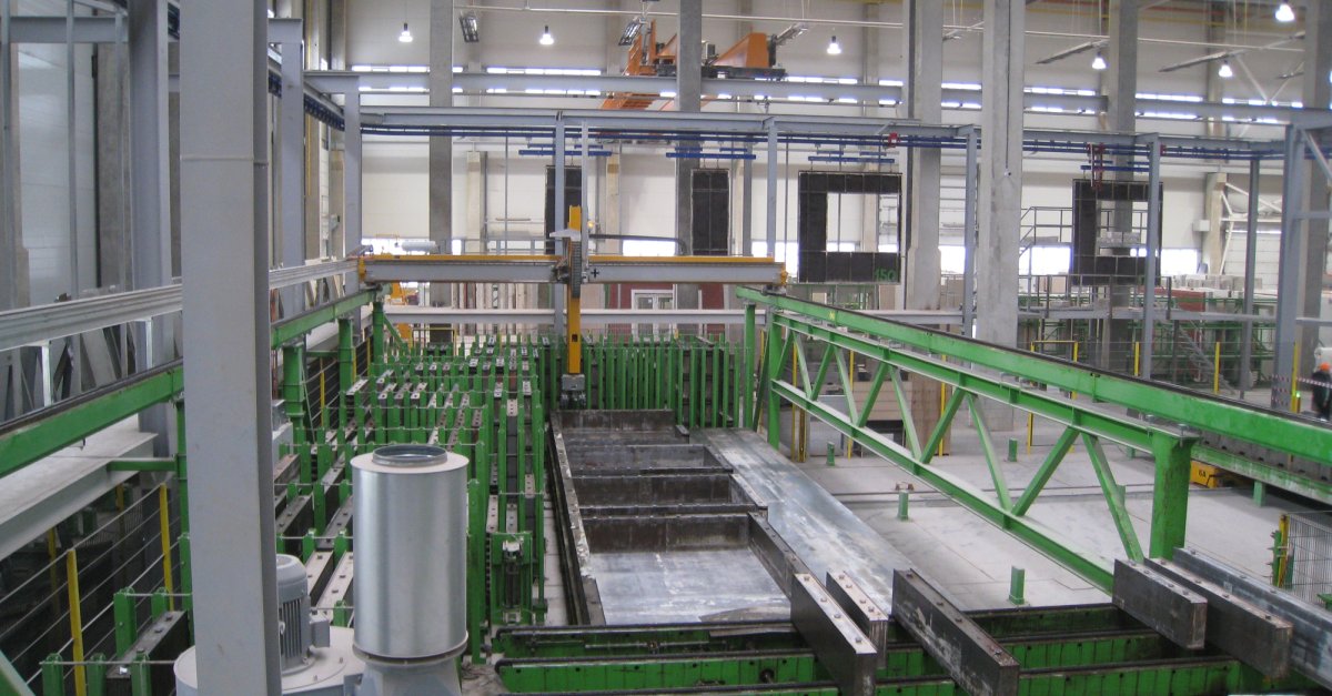 Precast concrete production technology and plants